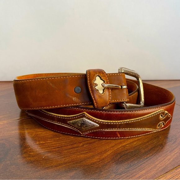 Justin Boots | Accessories | Vintage 995 Justin Leather Western Belt ...